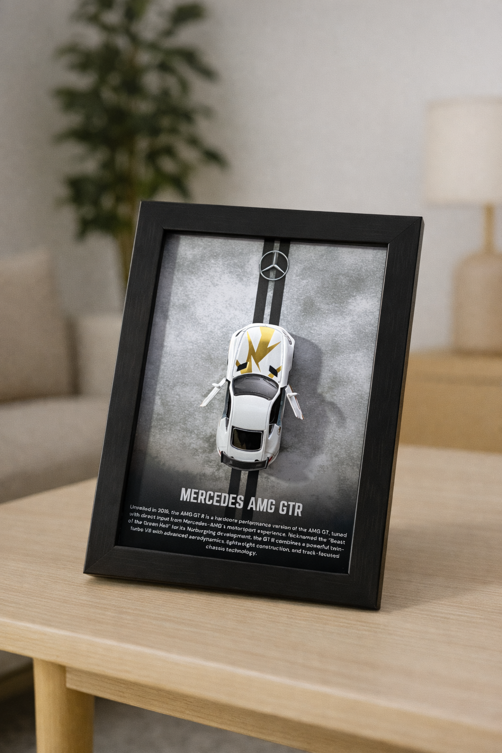 Mercedes Amg GTR 3d Car Frame (White) | Hot Wheels Diecast Display ...